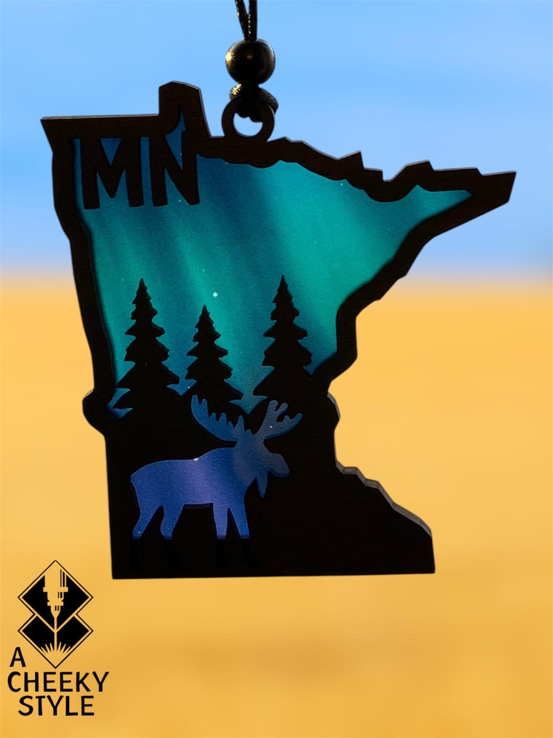 Laser-cut Minnesota Moose Sun Catcher Gift Handcrafted Moose Silhouette ...