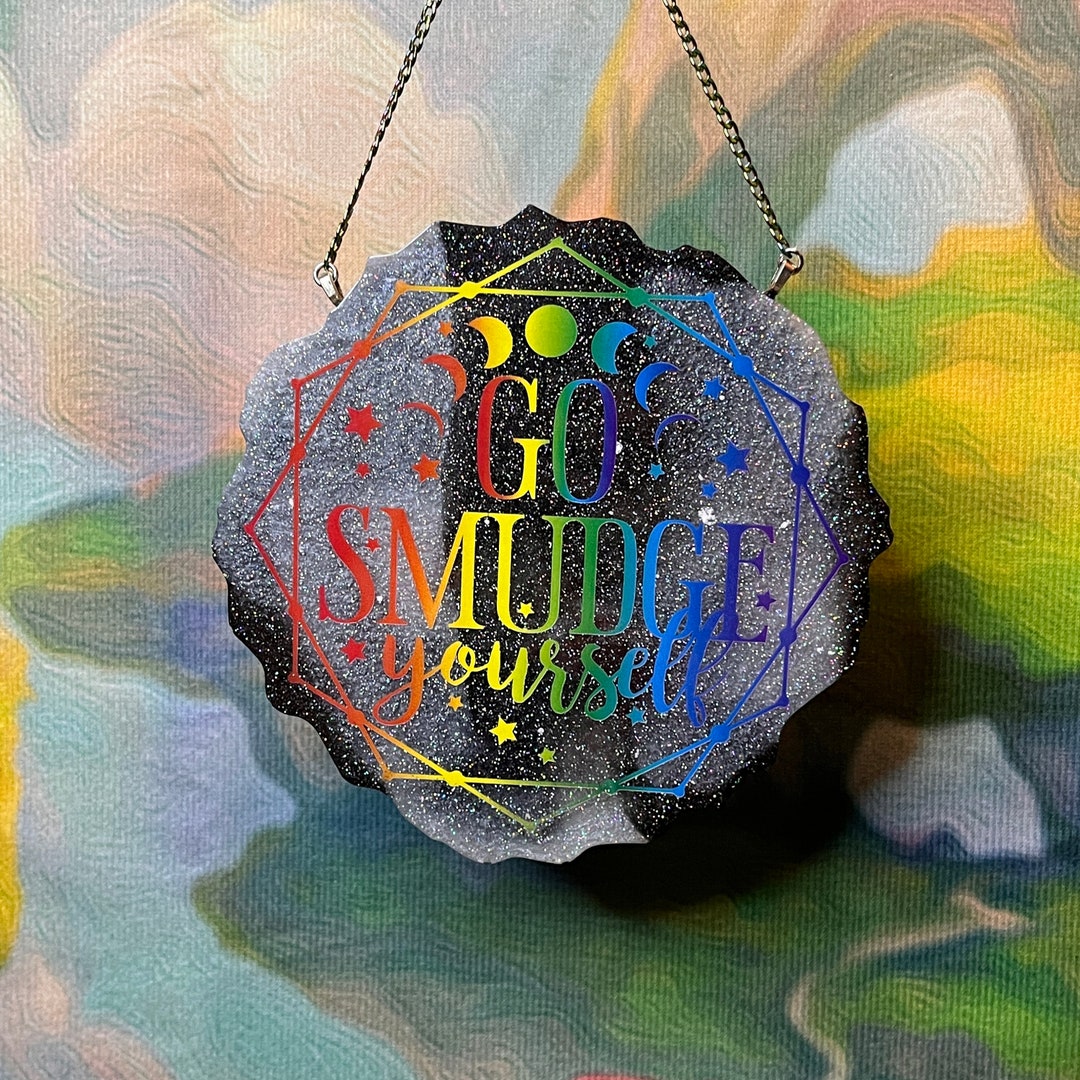 Rainbow, Black and White 'go Smudge Yourself' With Shimmery Holographic ...