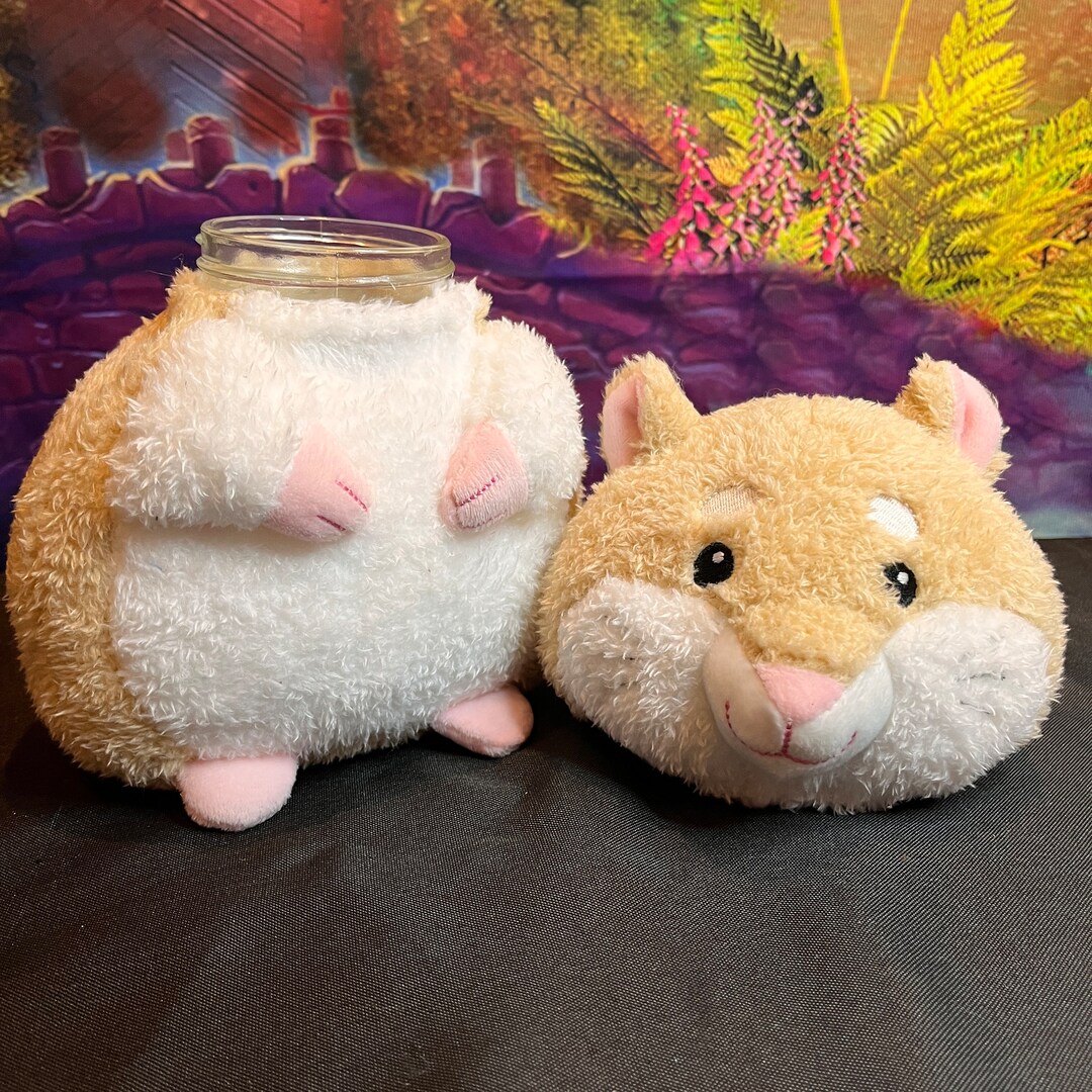 Cubby Gerbil Stash Jar Plush, Upcycled Stuffed Animal, Large 16oz Glass ...