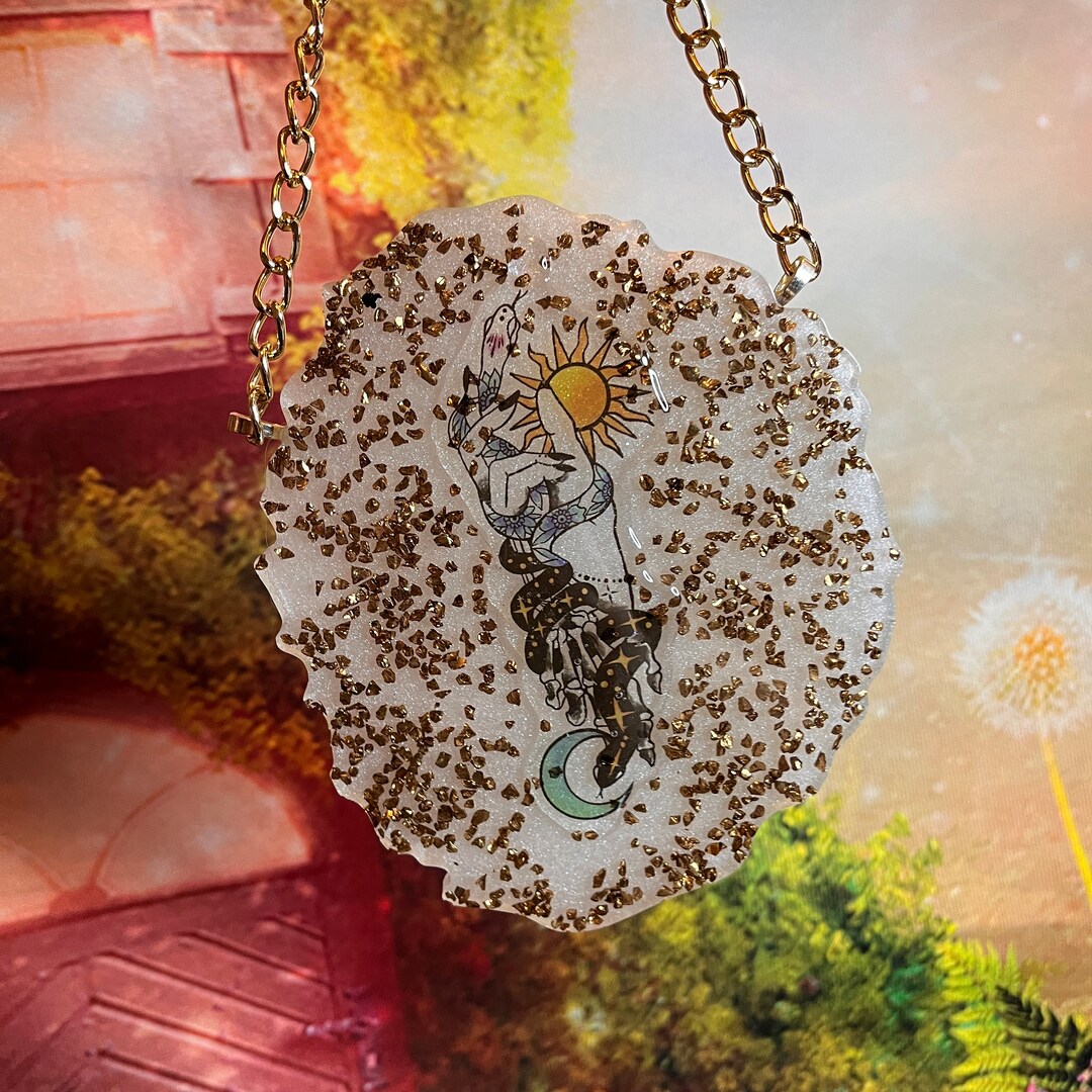 As Above so Below Wall Hanging, Oval Geode Shape, Sun Moon Snakes Gold ...