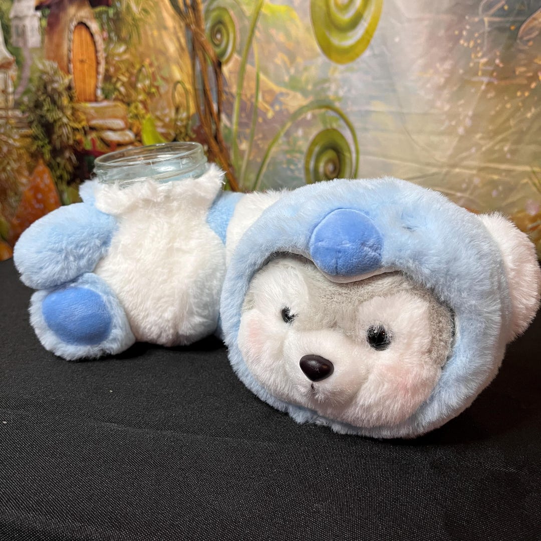 Cute Plush Wearing Blue Koala Pj's Stash Jar Plush, Upcycled Stuffed ...