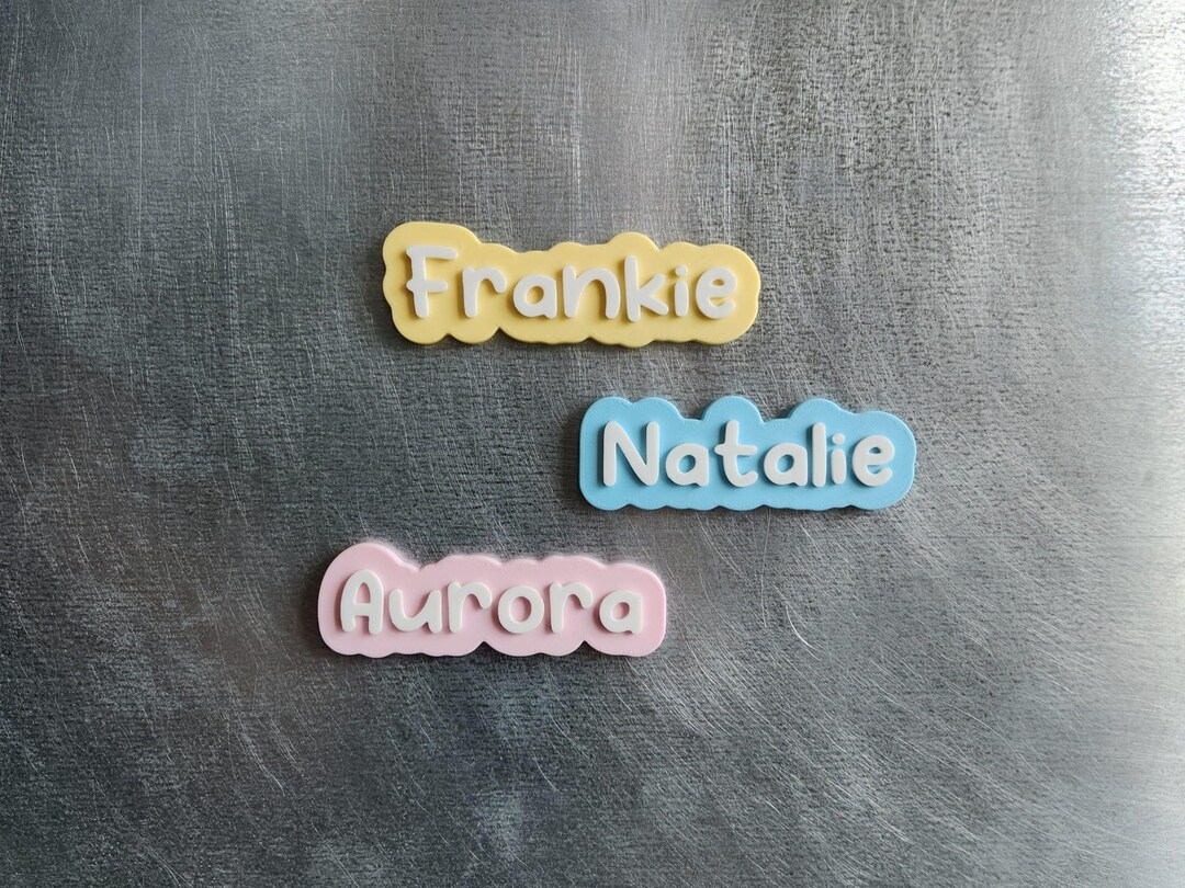 Personalized 3D Printed Name - Magnetic Name Tag for Fridges ...