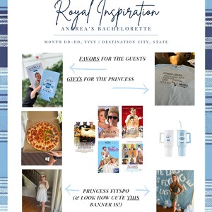 The Princess Diaries Theme Bachelorette Party Template - Etsy