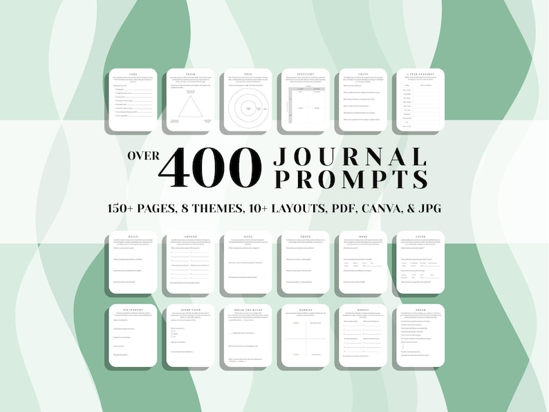 400+ Journal Prompts, Minimalist Self Discovery Workbook PDF + JPG ...