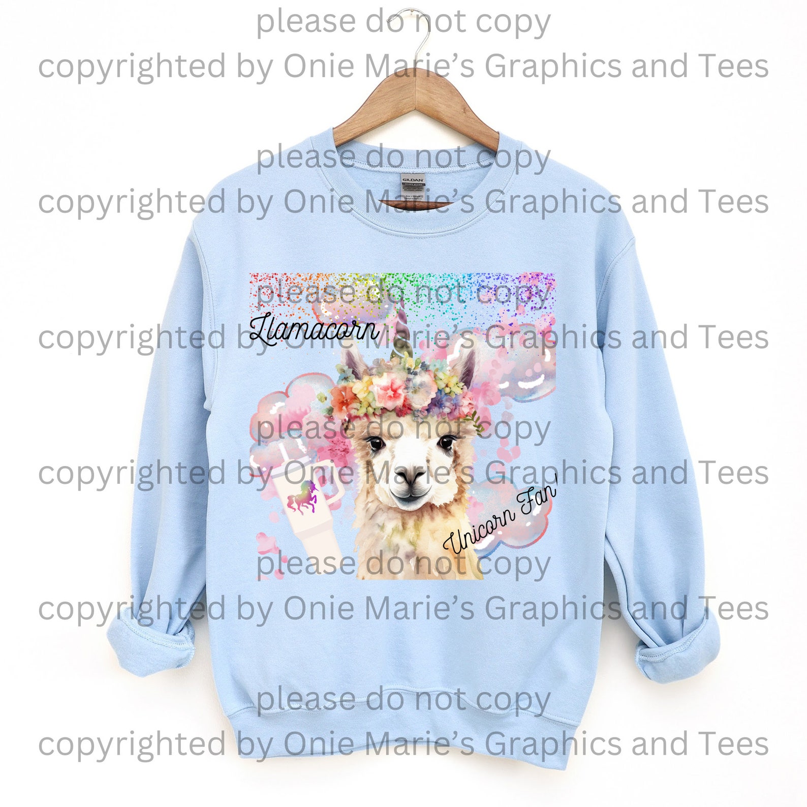 Llamacorn Unicorn Fan Pastels T Shirts Design Digital Print Digital ...