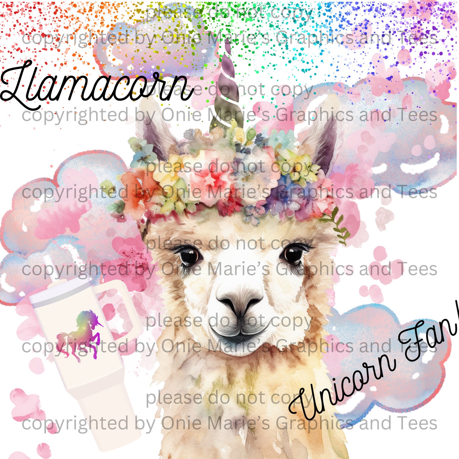 Llamacorn Unicorn Fan Pastels T Shirts Design Digital Print Digital ...