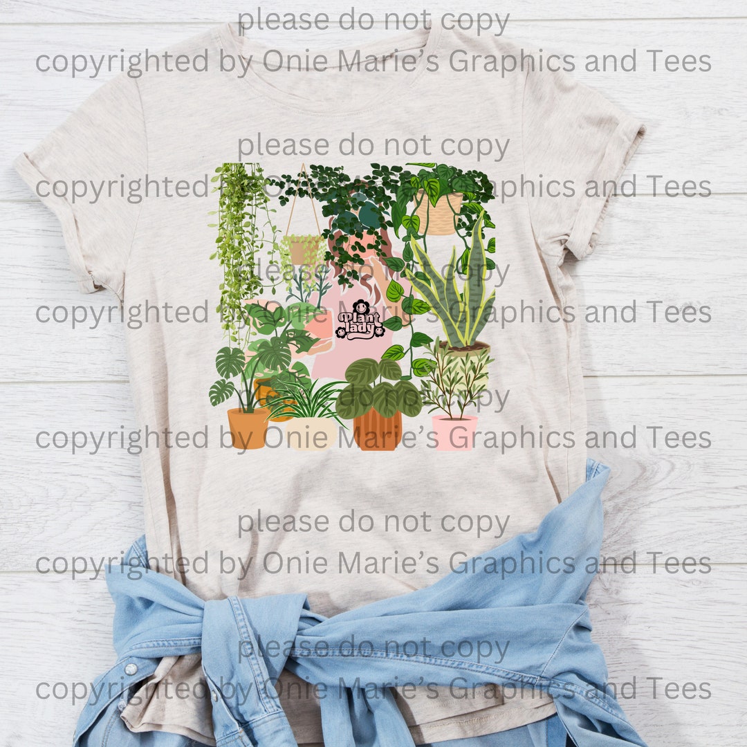 Plant Lady in House Plants Snake Plant Love Plants T Shirts Designs ...