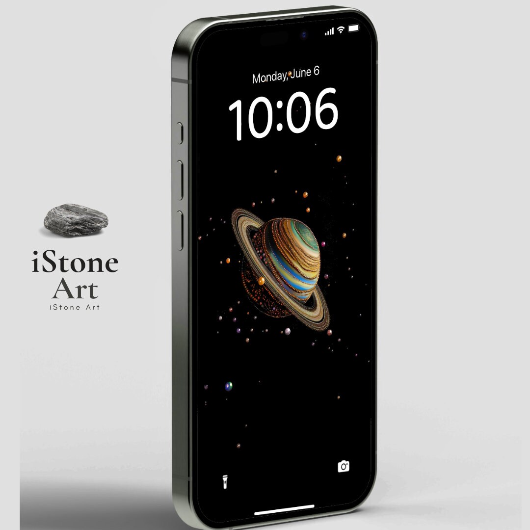 AESTHETIC Saturn 3D Phone Wallpaper - Beaded Beads, Baroque Style ...