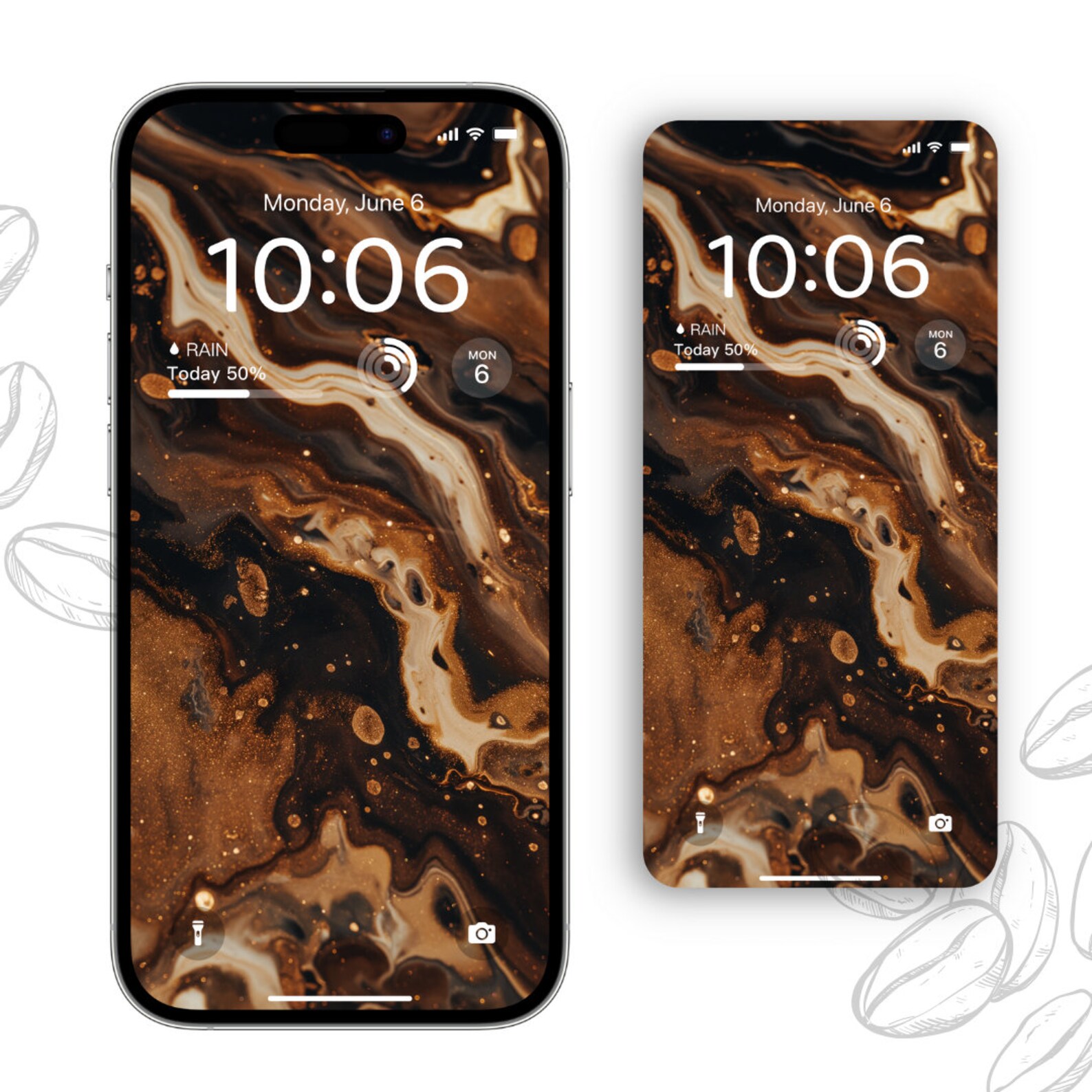 Coffee Marble Texture iPhone Wallpapers - Elegant 4K Smartphone ...