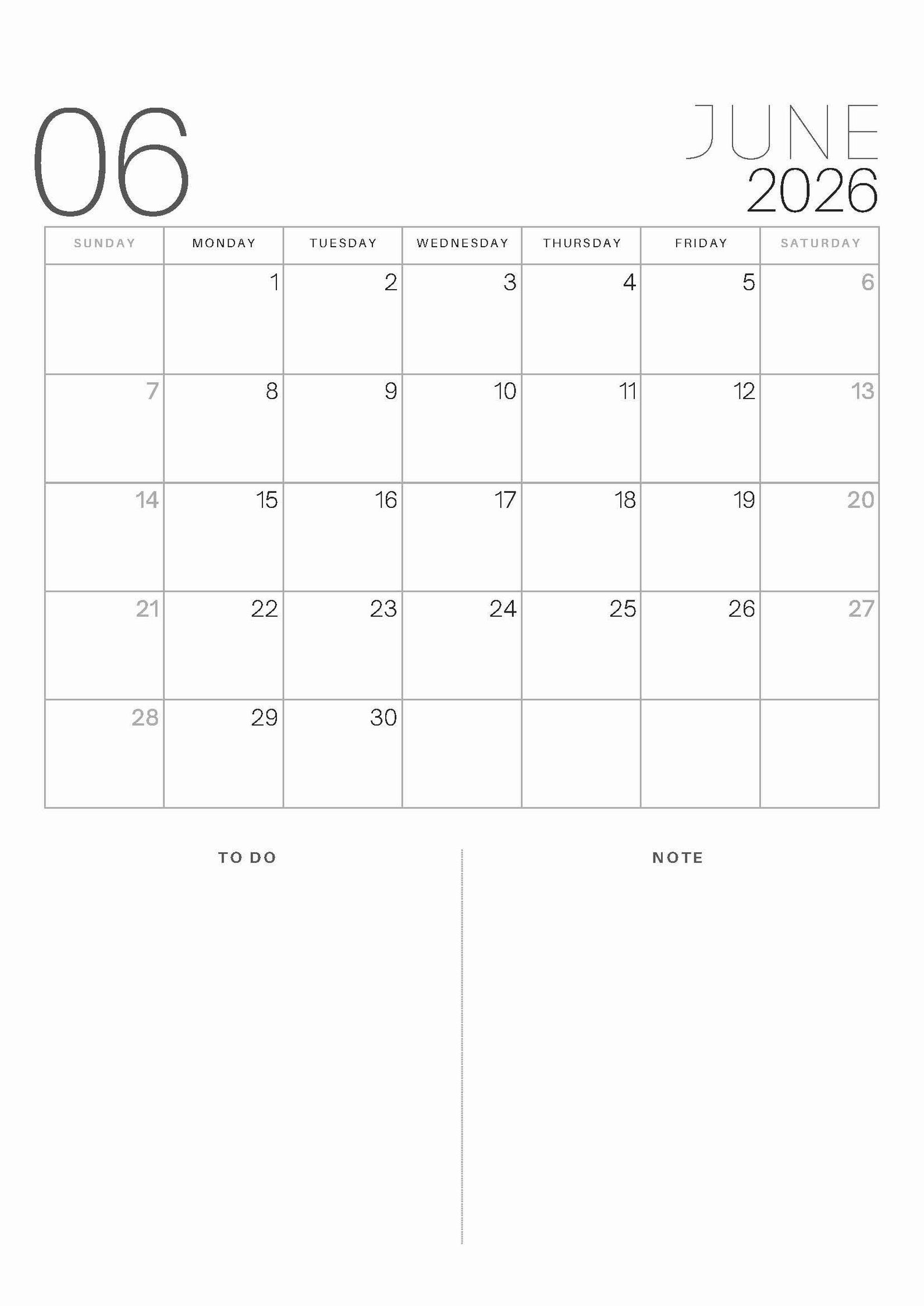 2026 Daily Planner | Black and White Minimalist Lines Agenda | Simple ...