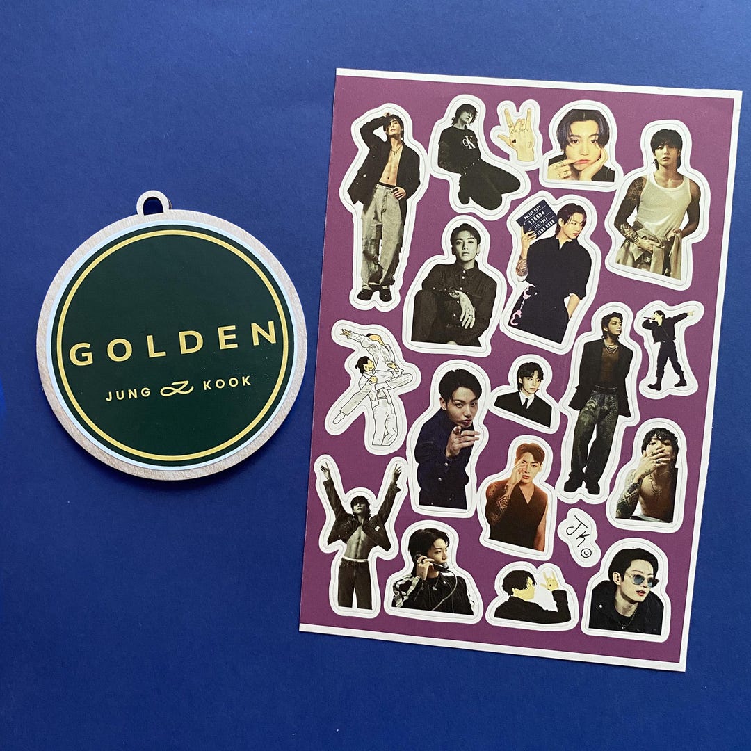 Bts Jungkook Golden Kpop Gifts Bts Merch JK Bts Gifts Bts Stickers Bts ...