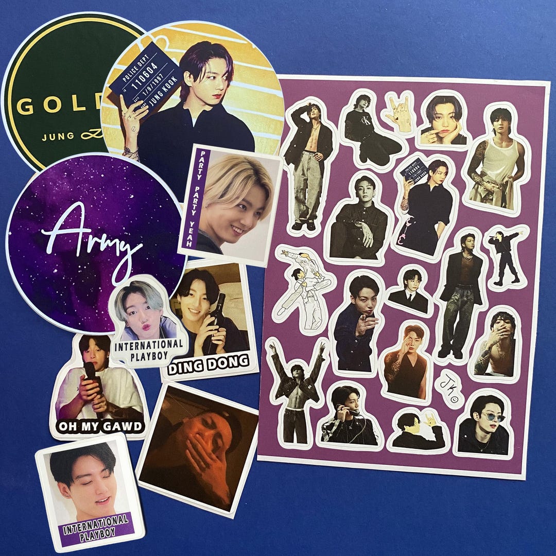 BTS Stickers Jungkook JK Bts Merch Army BTS Gifts Bts Waterproof Decal ...
