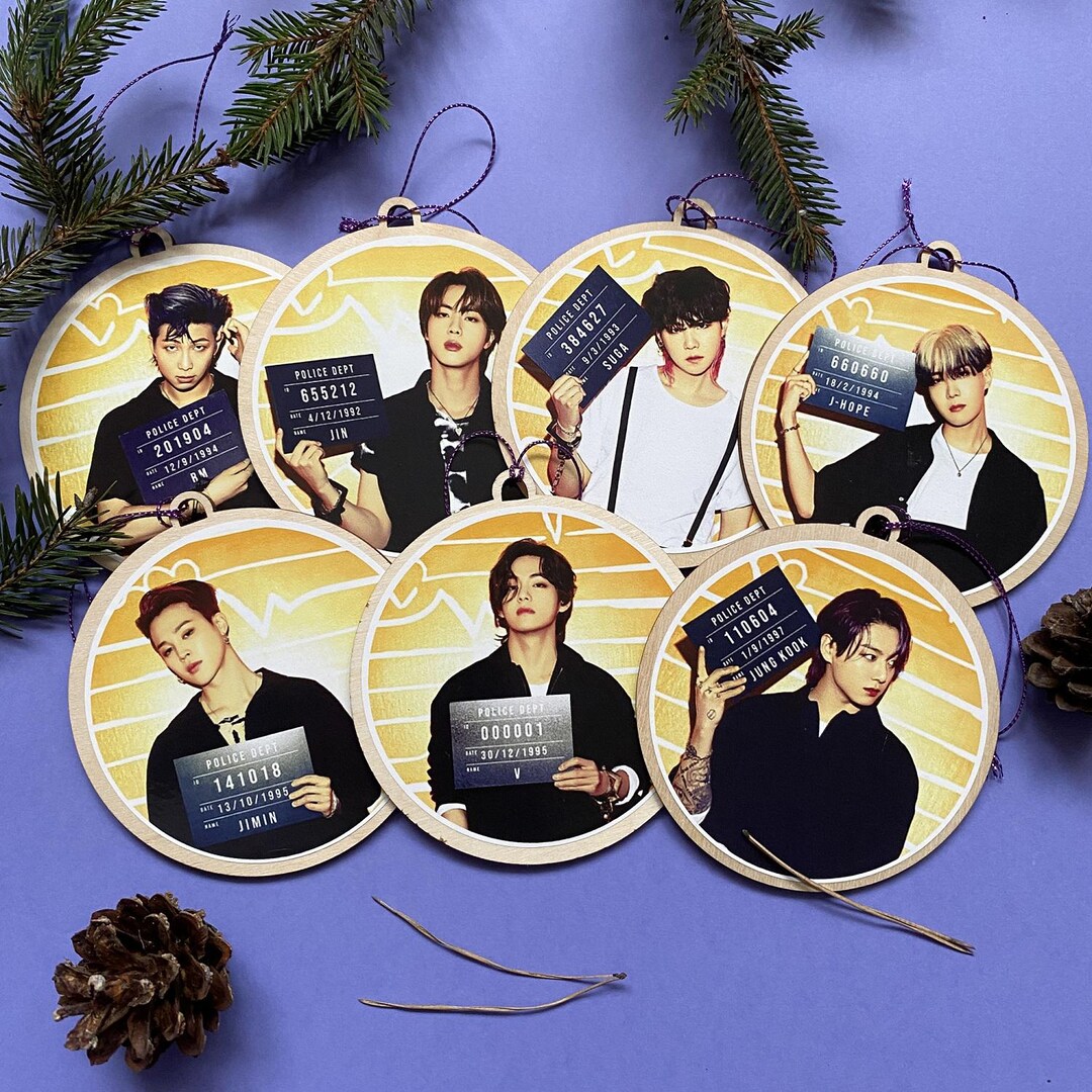 Christmas BTS Ornament BTS Merch RM Jin Suga Jhope Jimin Taehuyng ...