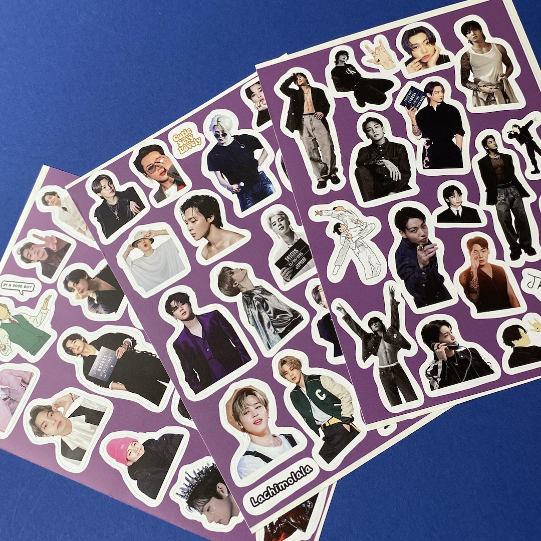 BTS Stickers Set Kim Taehyung Jimin Sticker Jungkook V BTS BTS Gifts ...