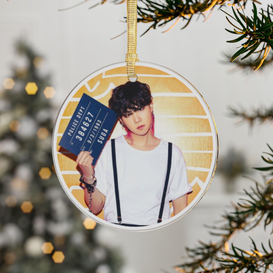 SUGA BTS Xmas Gift - Min Yoongi, Agust D Bts Christmas Ornament Kpop ...