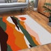 Abstract Shapes Modern Area Rug, Boho Home Decor Rug, Modern Art Rug ...