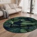 Exotic Leaf Area Rug, Botanical Leaves Rug, Plant Paradise Non Slip ...