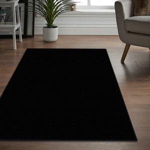 Black Carpets, Black Rugs, Customizable Carpet, Black Area Rug, Living ...