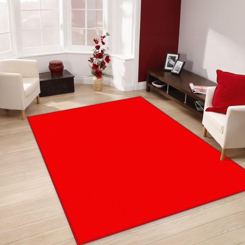 Red Rug - Etsy