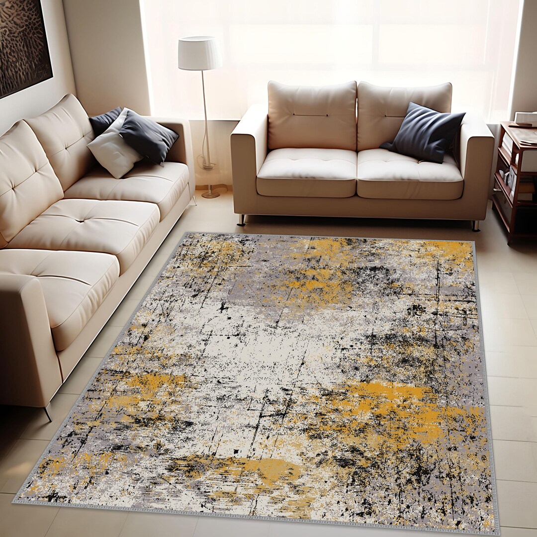 Antique Patterned Rug,gold Marble Rug,marble Pattern Rug,gold Salon Rug ...