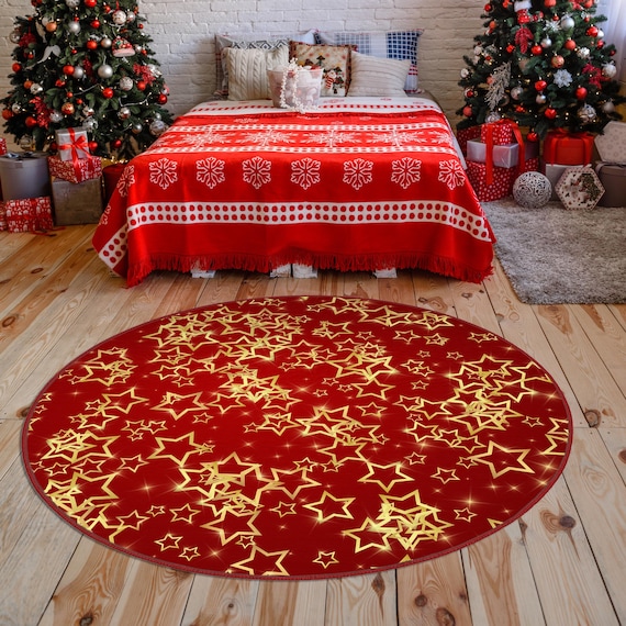 Round Christmas Rug