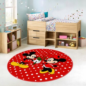 Minnie Mouse Rug, Cute Mickey Mouse Carpets, Baby Playroom Mat, Mickey ...