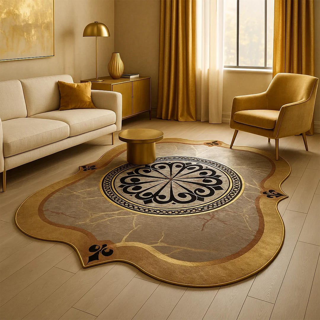 Gold Carpet, Shiny Gold Carpet, Gold Decor, Gold Home Carpet, Gold ...