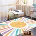Smiling Sun Patterned Kids Rug, Happy Sun Rug, Fun Kids Rug With ...