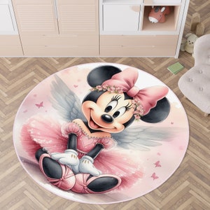 Minnie Mouse Rug, Minnie Rug, Birthday Gift, Kids Bedroom Decor, Pink ...