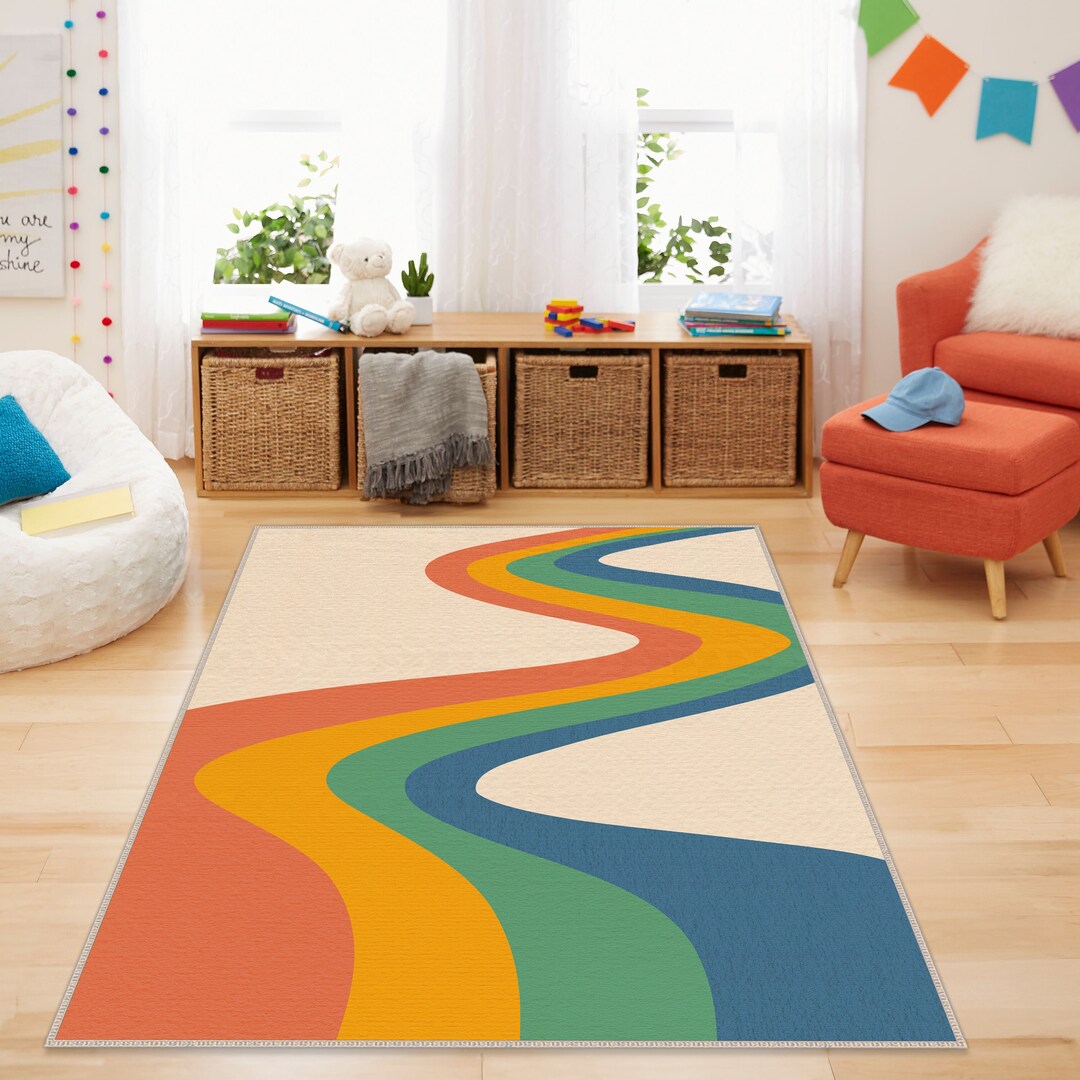 Watercolor Rainbow Rug,watercolor Pastel Rainbow Rugs,kinderzimmer ...