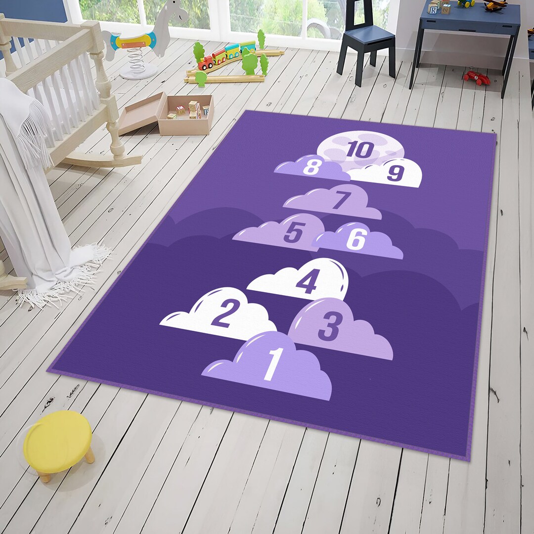 Hopscotch Kids Carpets, Kids Room Carpets, Fun Play Mat, Crawling ...