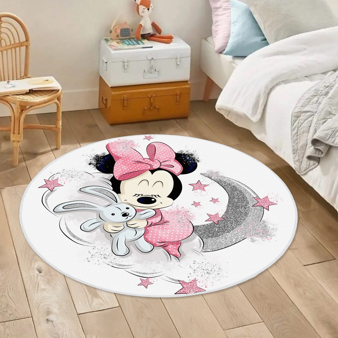 Minnie Mouse Rug,sleeping Minnie Rug,baby Girl Playroom Mat,washable ...