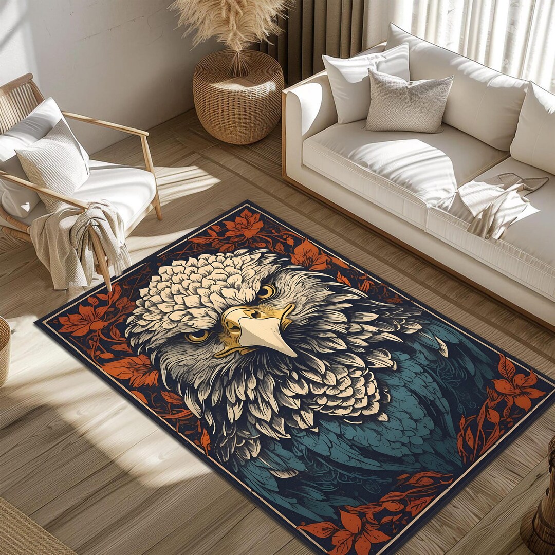 Modern Carpet With Bird of Prey Design,stylish and Artistic Home Decor ...