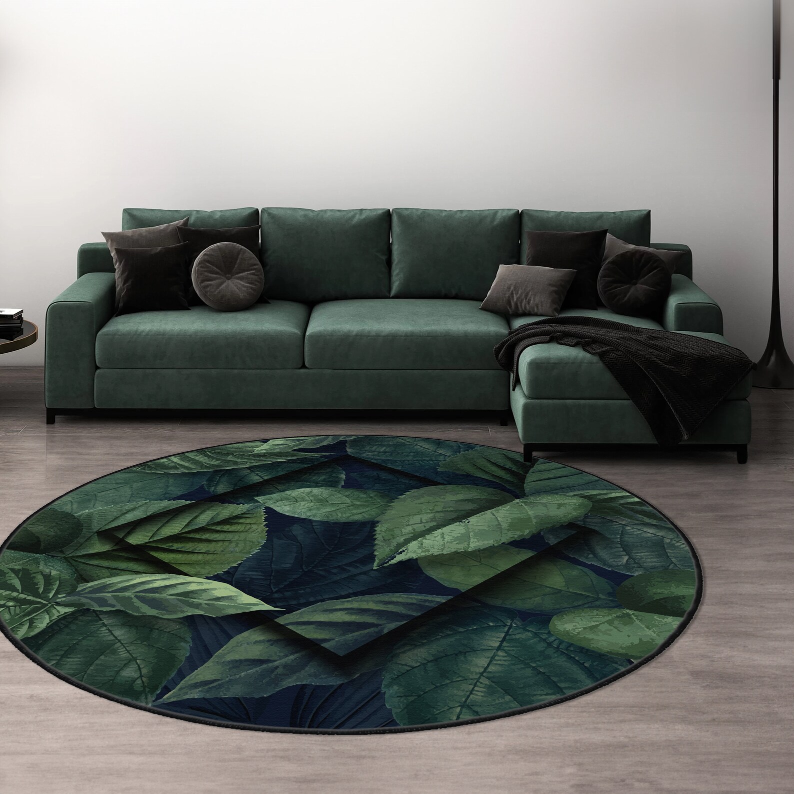 Exotic Leaf Area Rug, Botanical Leaves Rug, Plant Paradise Non Slip ...