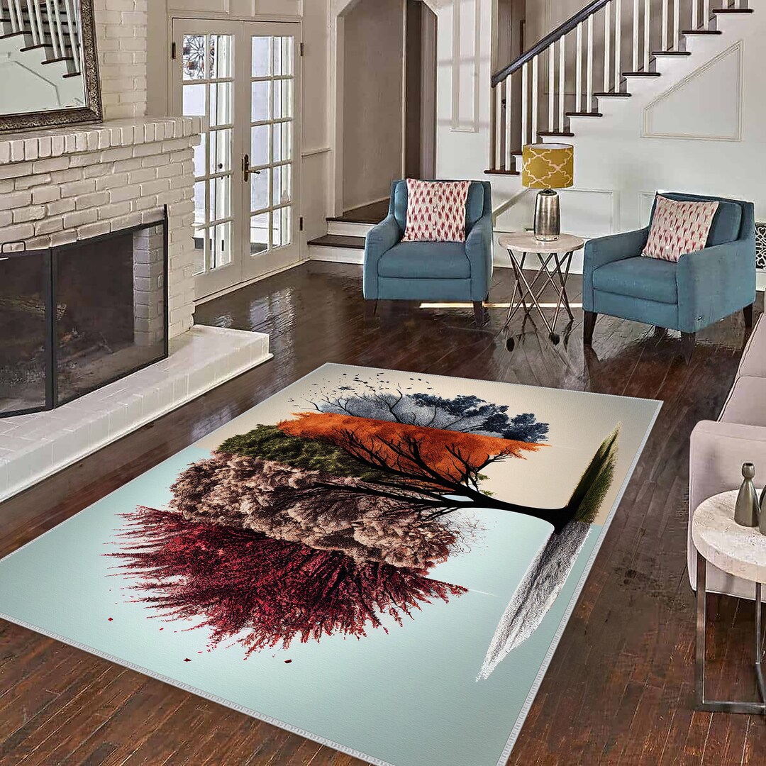 Tree of Life Rug, Modern Tree of Life Carpet, Celtic Tree of Life Rug ...