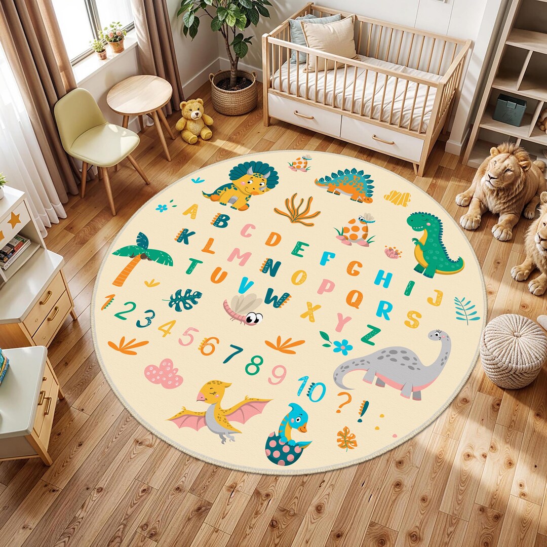 ABC Alphabet Kids Rug, Educational Nursery Carpet, Abc Kids Playroom ...