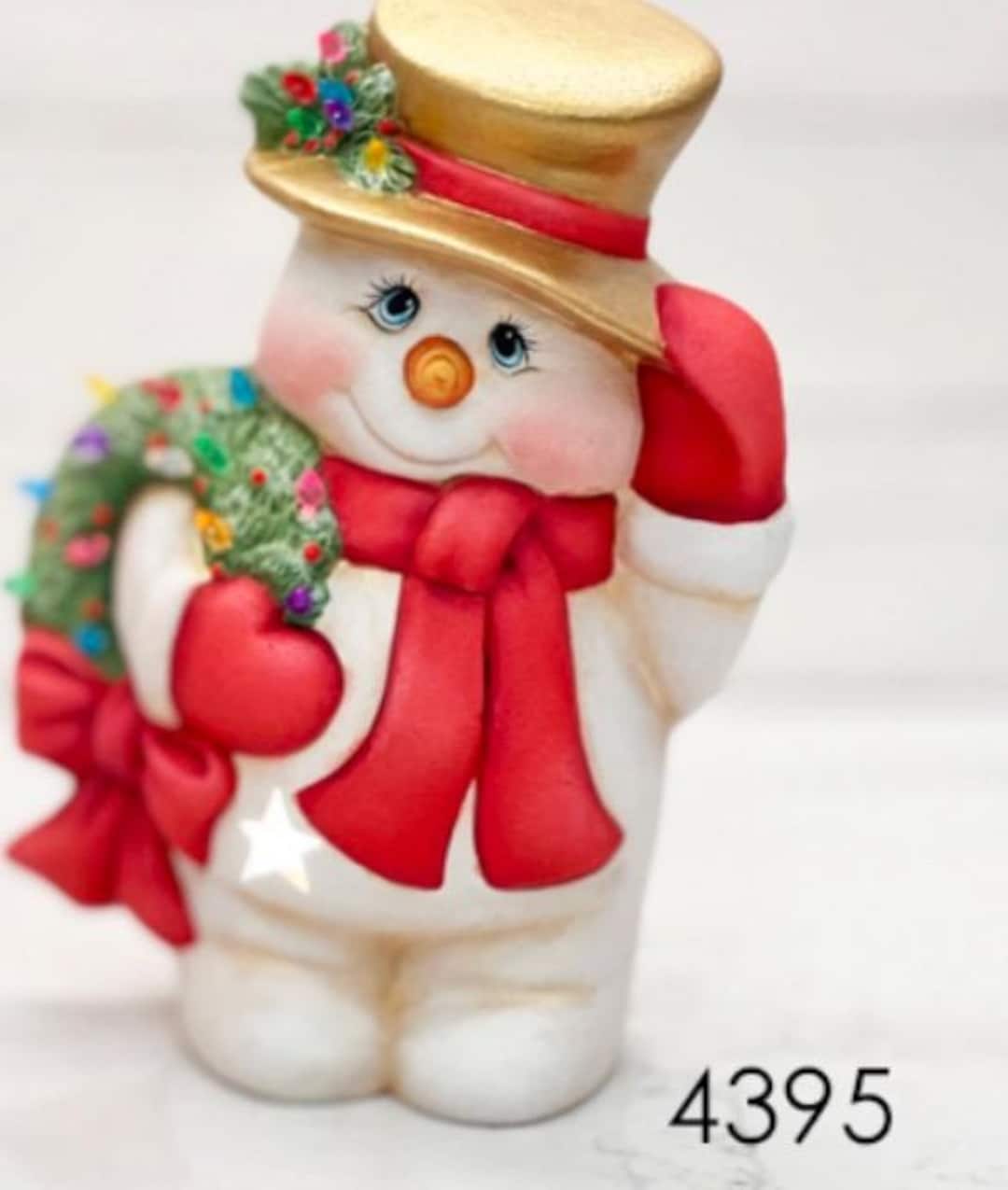 Christmas - Clay Magic - Snowman W/wreath - 4395 - Ready to Paint ...