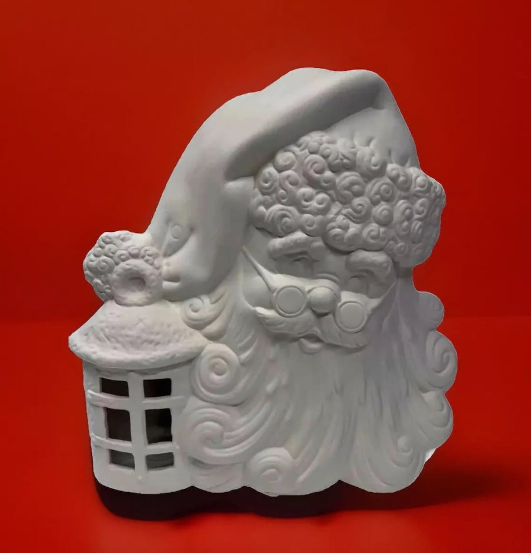 Christmas Kimple Mold Santa Claus Ready-to-paint Bisque - Etsy