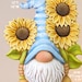 Gnomes - Clay Magic -“sven” the Gnome W/ Sunflowers - 4271 - Ready to ...