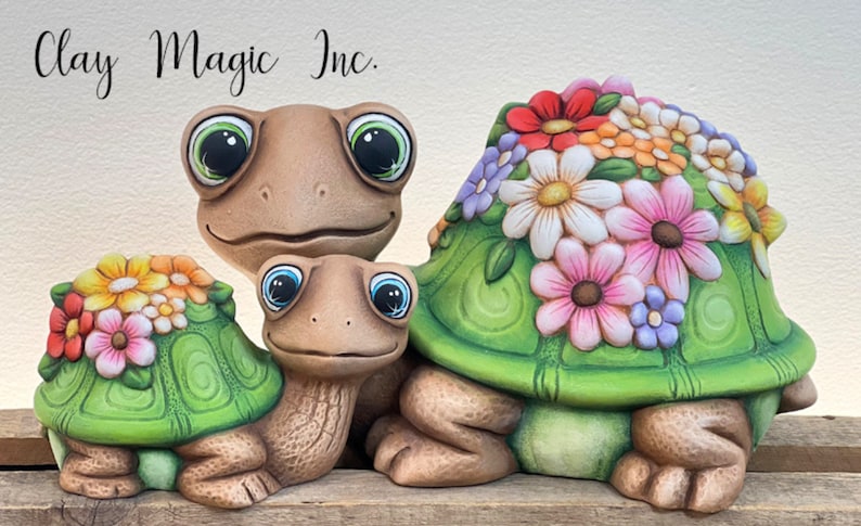 Spring - Clay Magic - “buddy Turtle”- 4”- 4414 - Ready to Paint ...