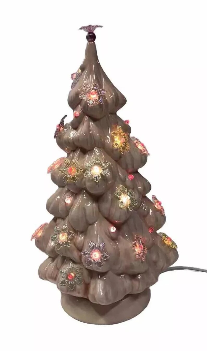 Kimple Ceramic Tree 12 Tall Handcrafted Lights Up Happy Mothers Day - Etsy