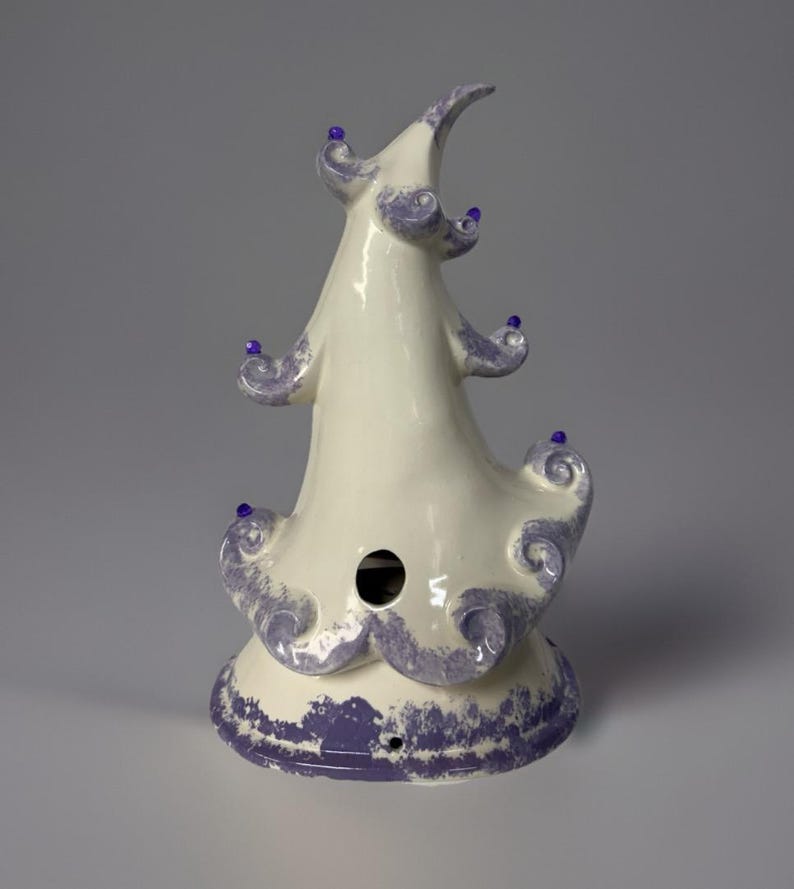 Trees - the “JOLLY” Tree W/base - 12” Tall - Spring Purple Design ...