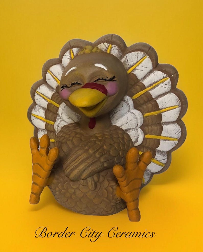 Fall- Clay Magic - Giddy Turkey - 1814 - Ready to Paint - Bisque - Etsy