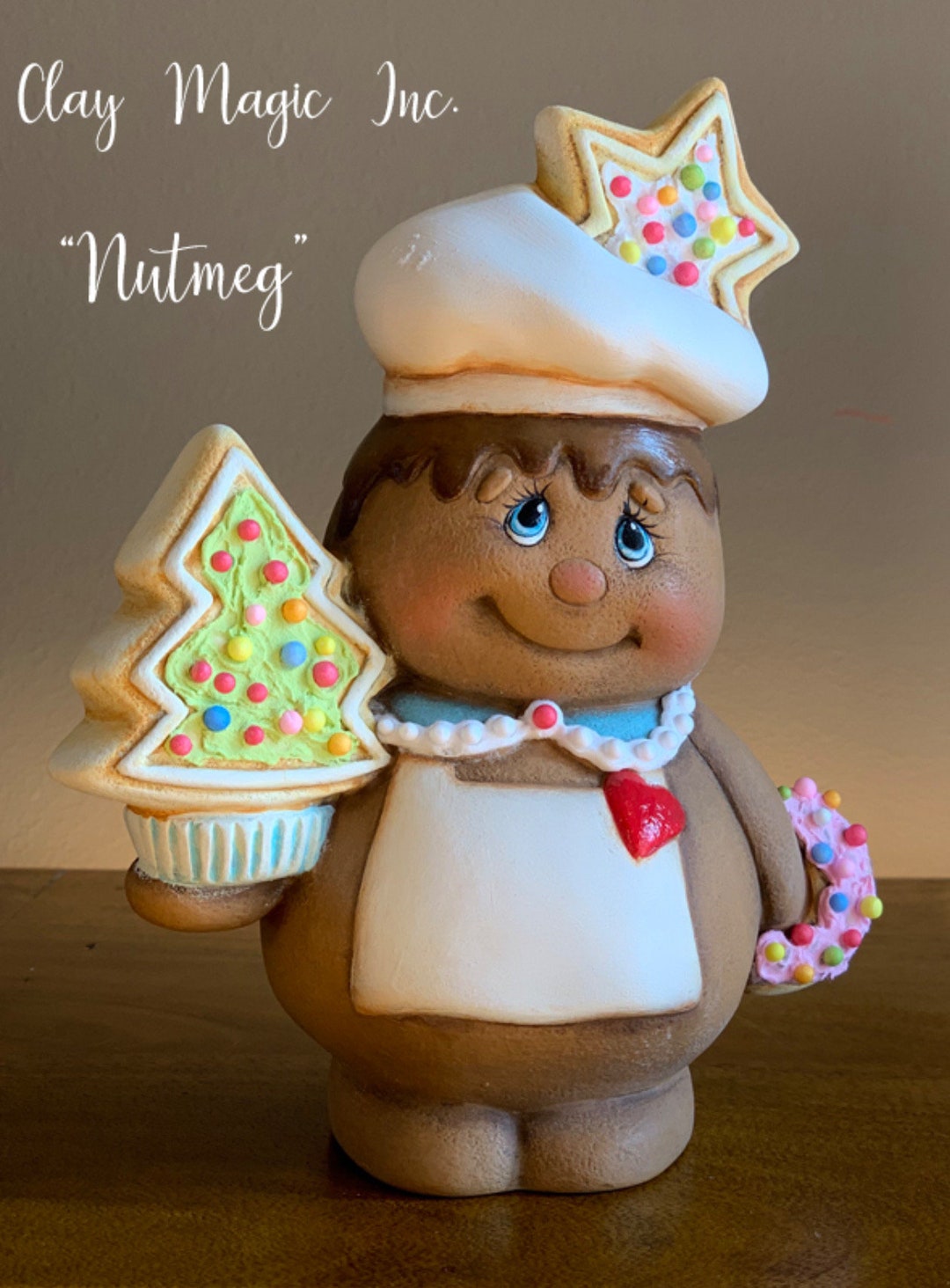Gingerbreads - Clay Magic - Gingerbread - “nutmeg With Tree”- Ready to ...