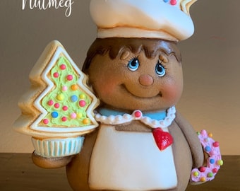 Gingerbreads Clay Magic Gingerbread sprinkles With Bunny Ready to Paint ...