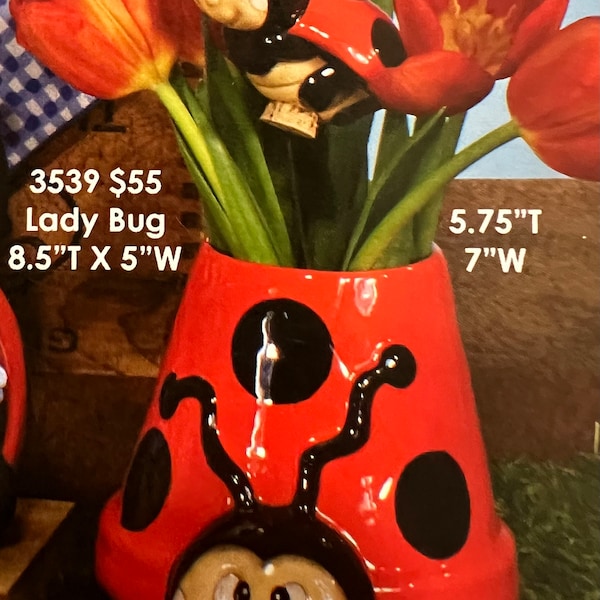Ladybug Planters - Etsy