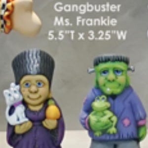 Halloween - Clay Magic Set (2) - Mr & Mrs Frankenstein - Ready to Paint ...