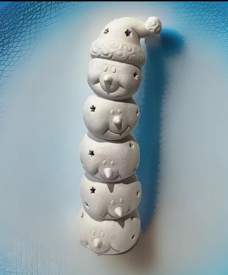 Christmas - Clay Magic - Snowman Head Stack - 2953 - Ready to Paint ...