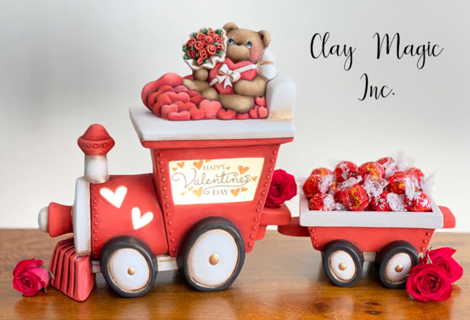 Trains Clay Magic Choo Choo W/hopper 4397 4398 Handcrafted Christmas W ...