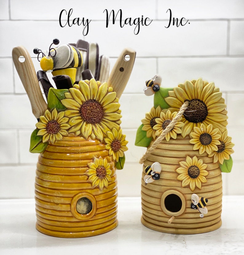 Summer - Clay Magic - Ceramic Bee Skep - 4313 - Ready-to-paint - Etsy